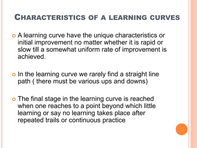 Learning curve and Learning Plateaus | PPTX | Educational Assessment ...