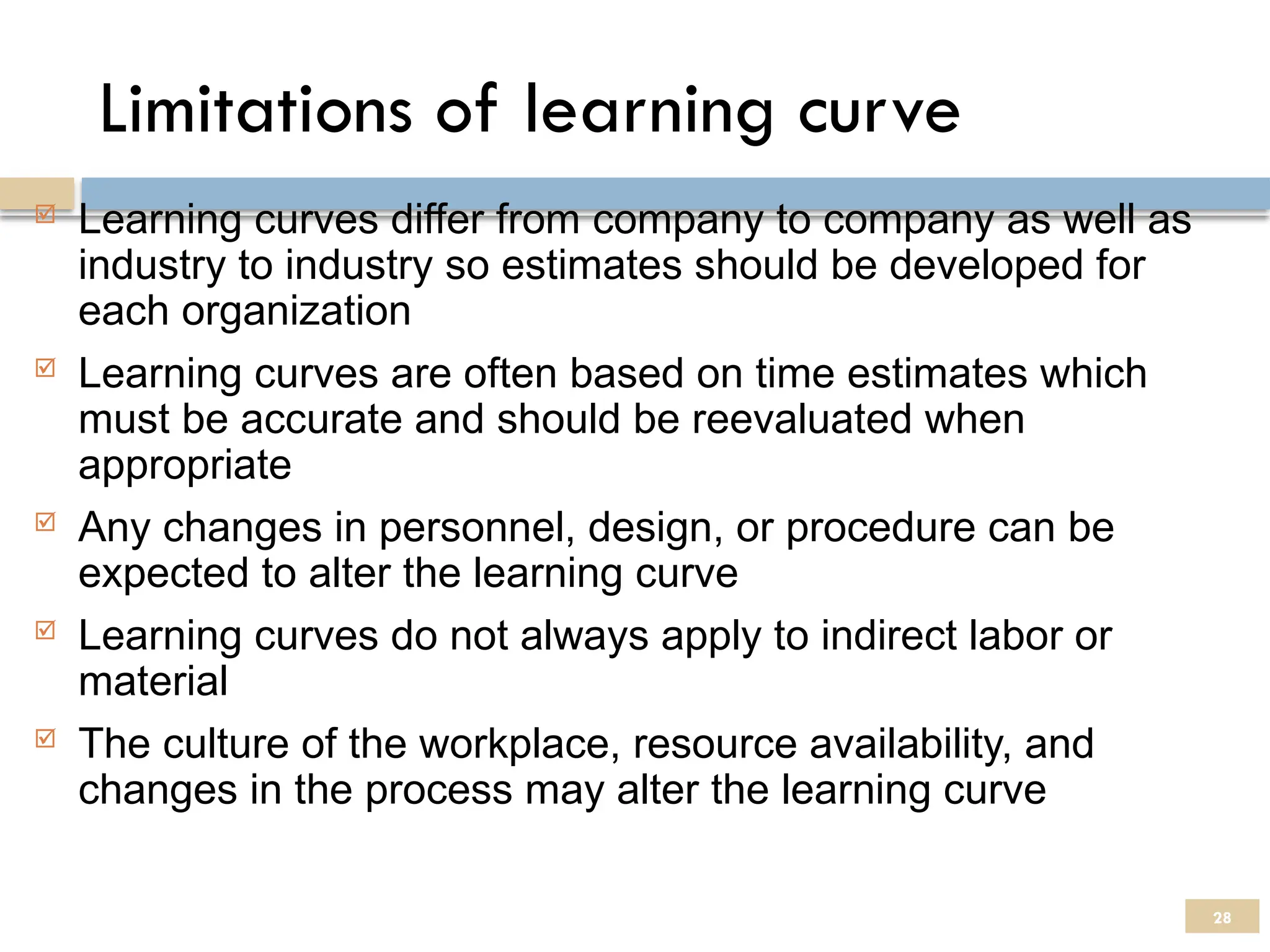 Learning Curves: Theory, Analysis, and Managerial Applications | PPTX