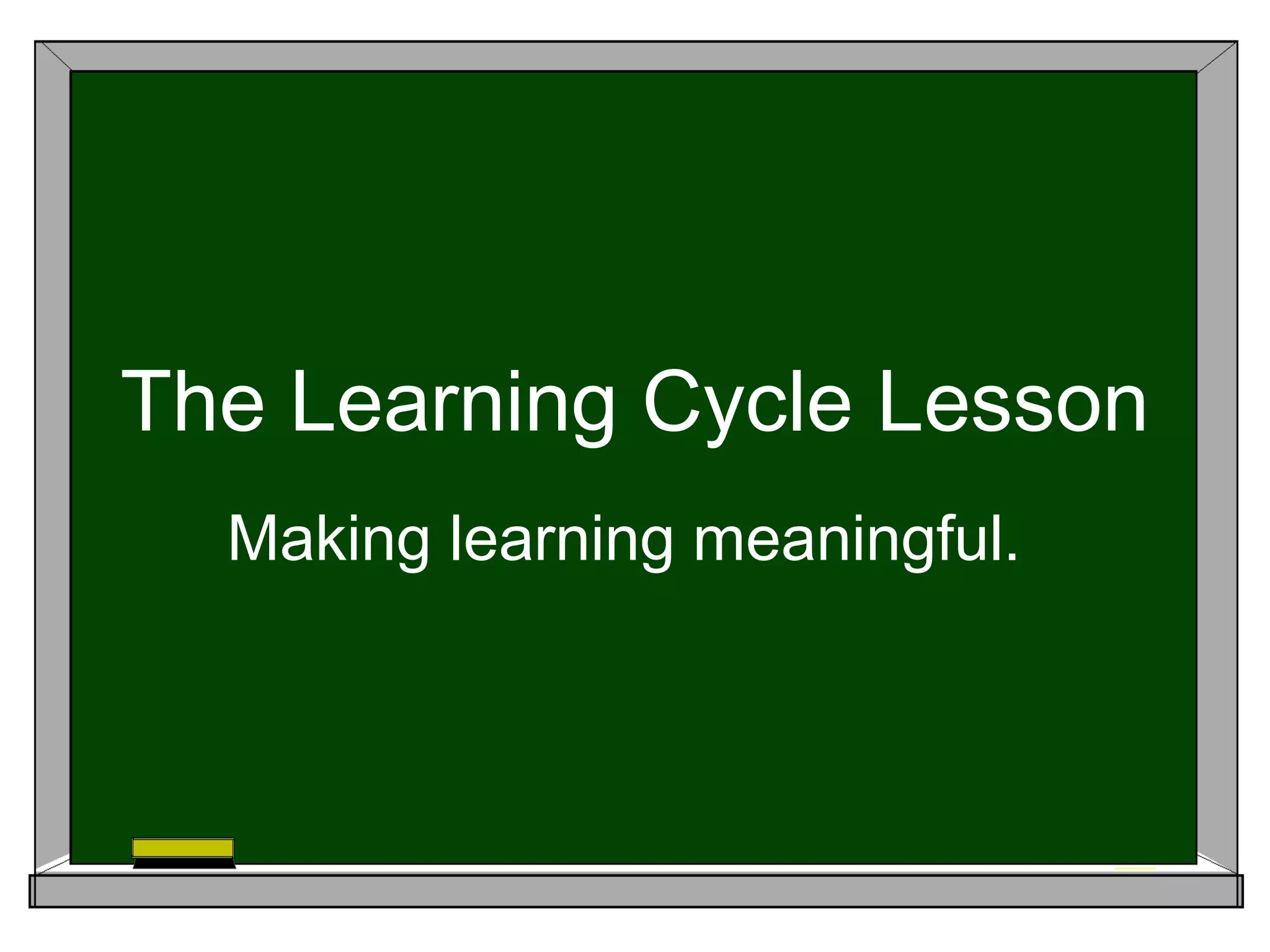Learning cycle lesson format | PPT