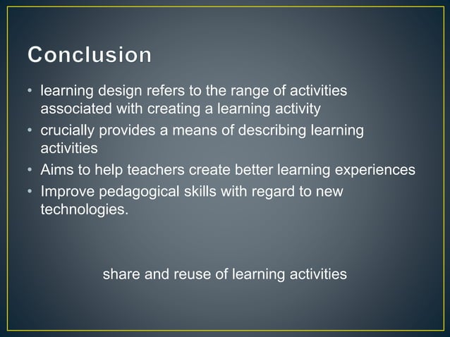 Learning design | PPT