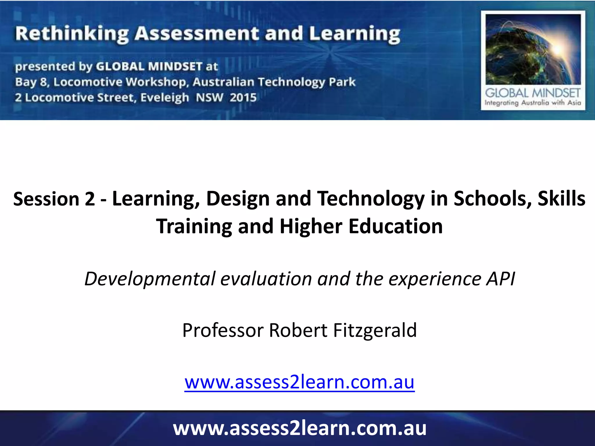 Learning, design and technology developmental evaluation and the ...