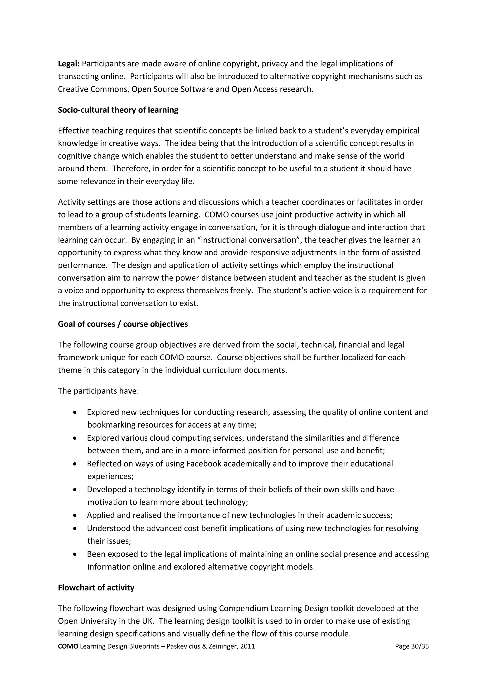 Learning design blueprints COMO courses for 8 target groups | PDF