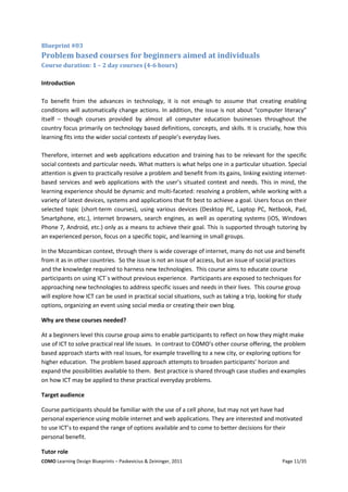 Learning design blueprints COMO courses for 8 target groups | PDF