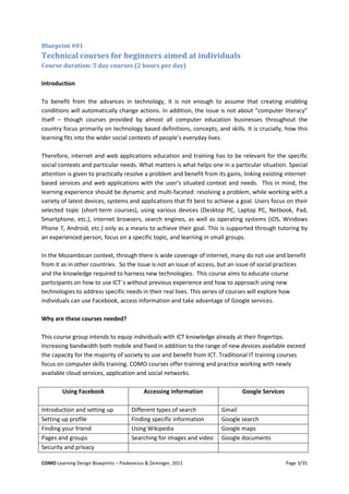 Learning design blueprints COMO courses for 8 target groups | PDF