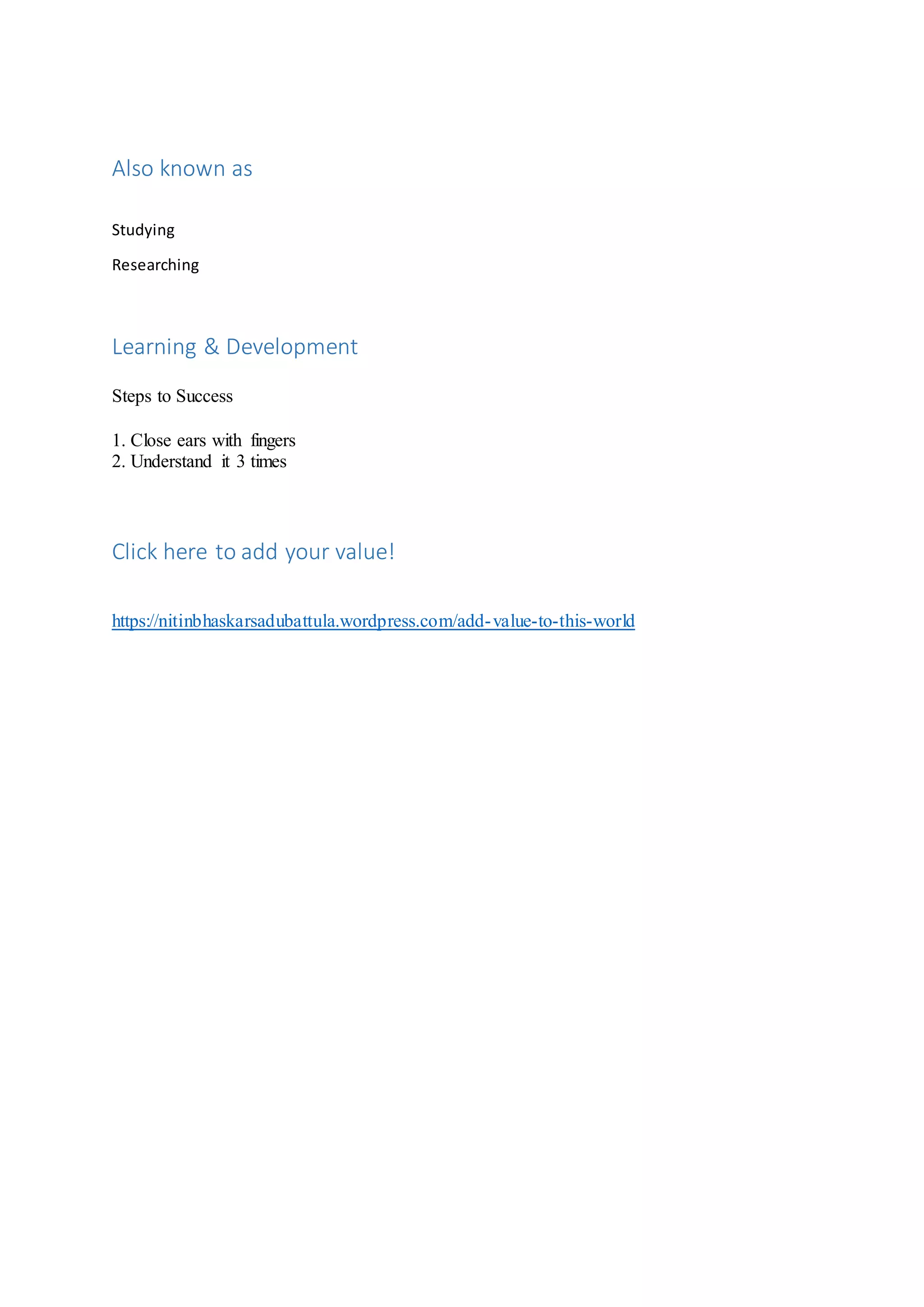 Learning & Development | PDF