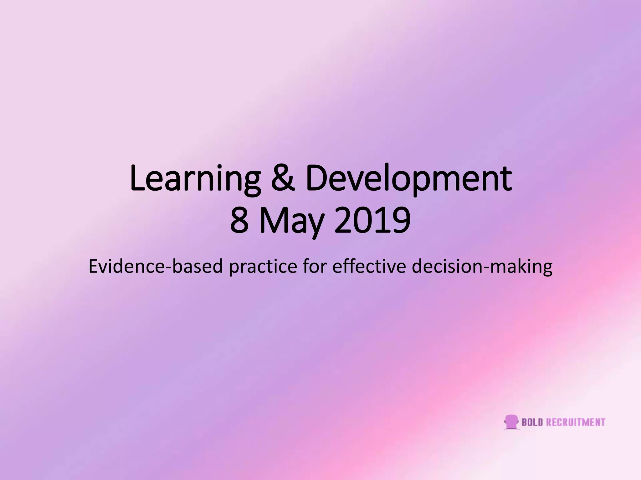 Evidence-based practice for effective decision-making | PPTX
