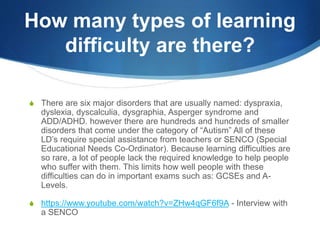 Learning Difficulties Documentary Presentation | PPT