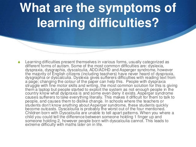 Learning Difficulties Documentary Presentation