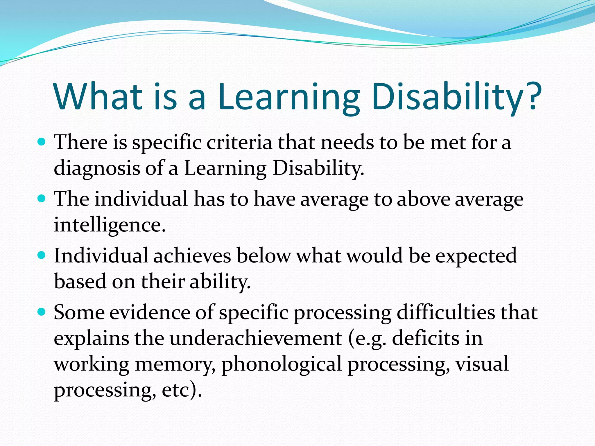 Learning disabilities | PDF