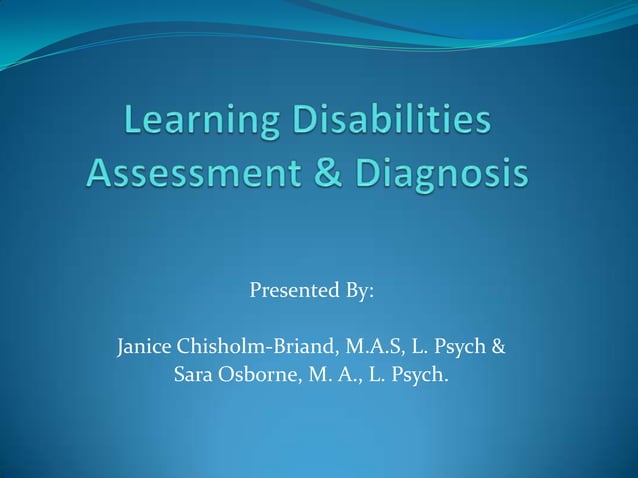 Learning disabilities | PDF