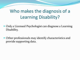 Learning disabilities | PDF