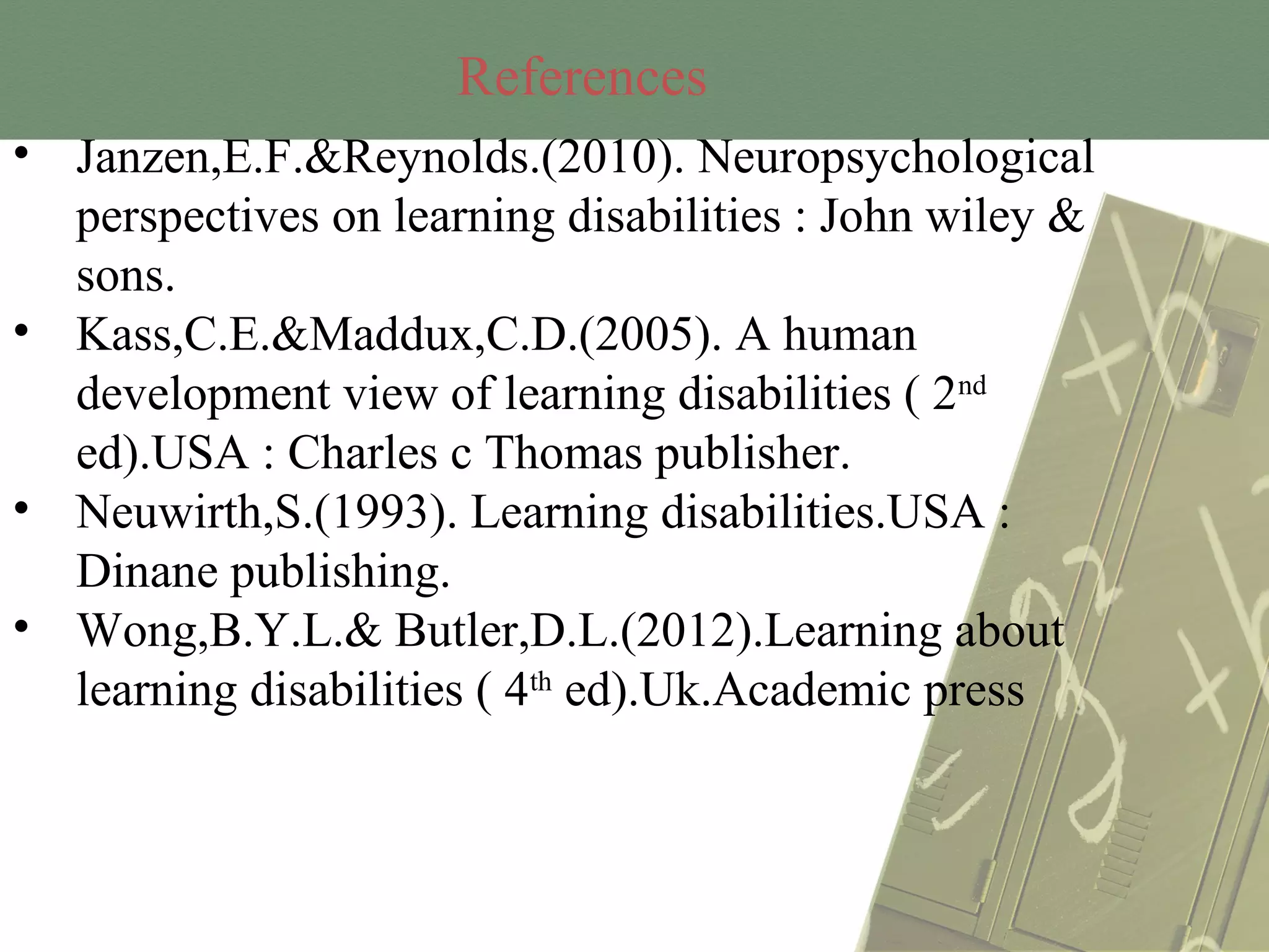 Learning disabilities | PPT | Brain and Nervous System Disorders ...