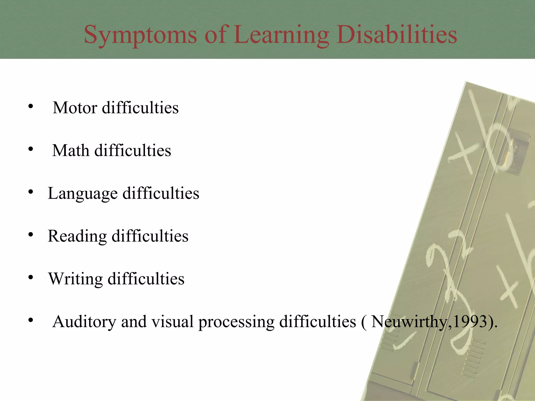 Learning disabilities | PPT | Brain and Nervous System Disorders ...