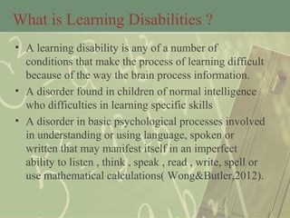 Learning disabilities | PPT | Brain and Nervous System Disorders ...