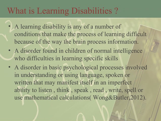 Learning disabilities | PPT | Brain and Nervous System Disorders ...