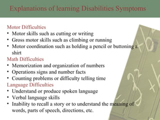 Learning disabilities | PPT | Brain and Nervous System Disorders ...