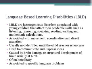 Learning disabilities | PPTX