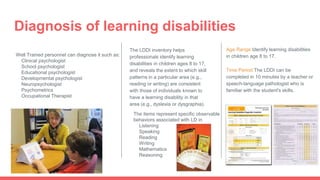 Learning disabilities | PPT