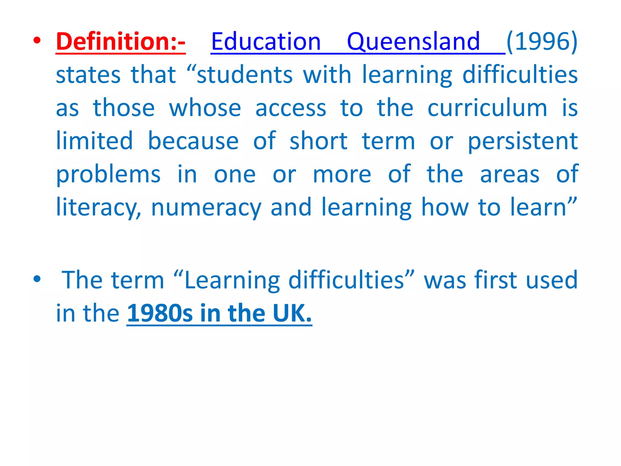 Learning disabilities | PPTX