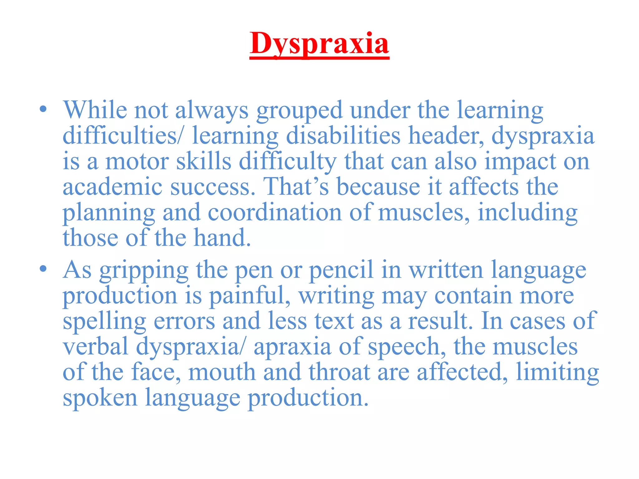 Learning disabilities | PPTX