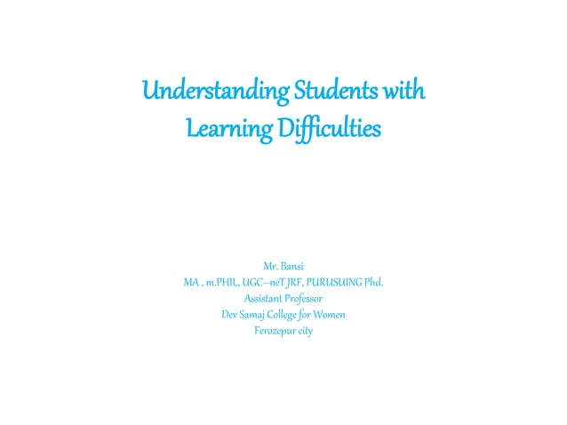 Learning disabilities | PPT | Free Download