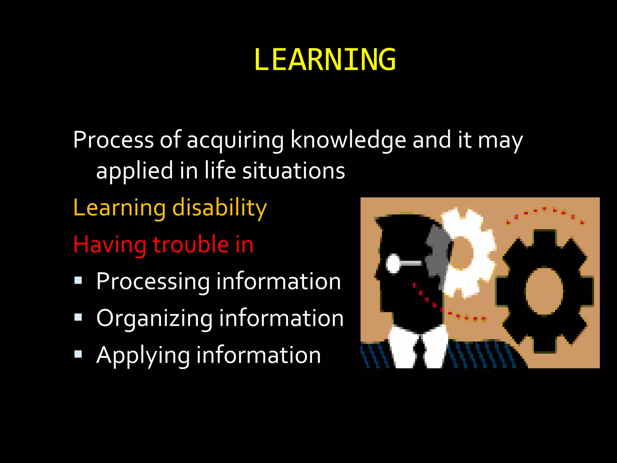 LEARNING DISABILITIES-.pptx | Brain and Nervous System Disorders | Diseases and Conditions