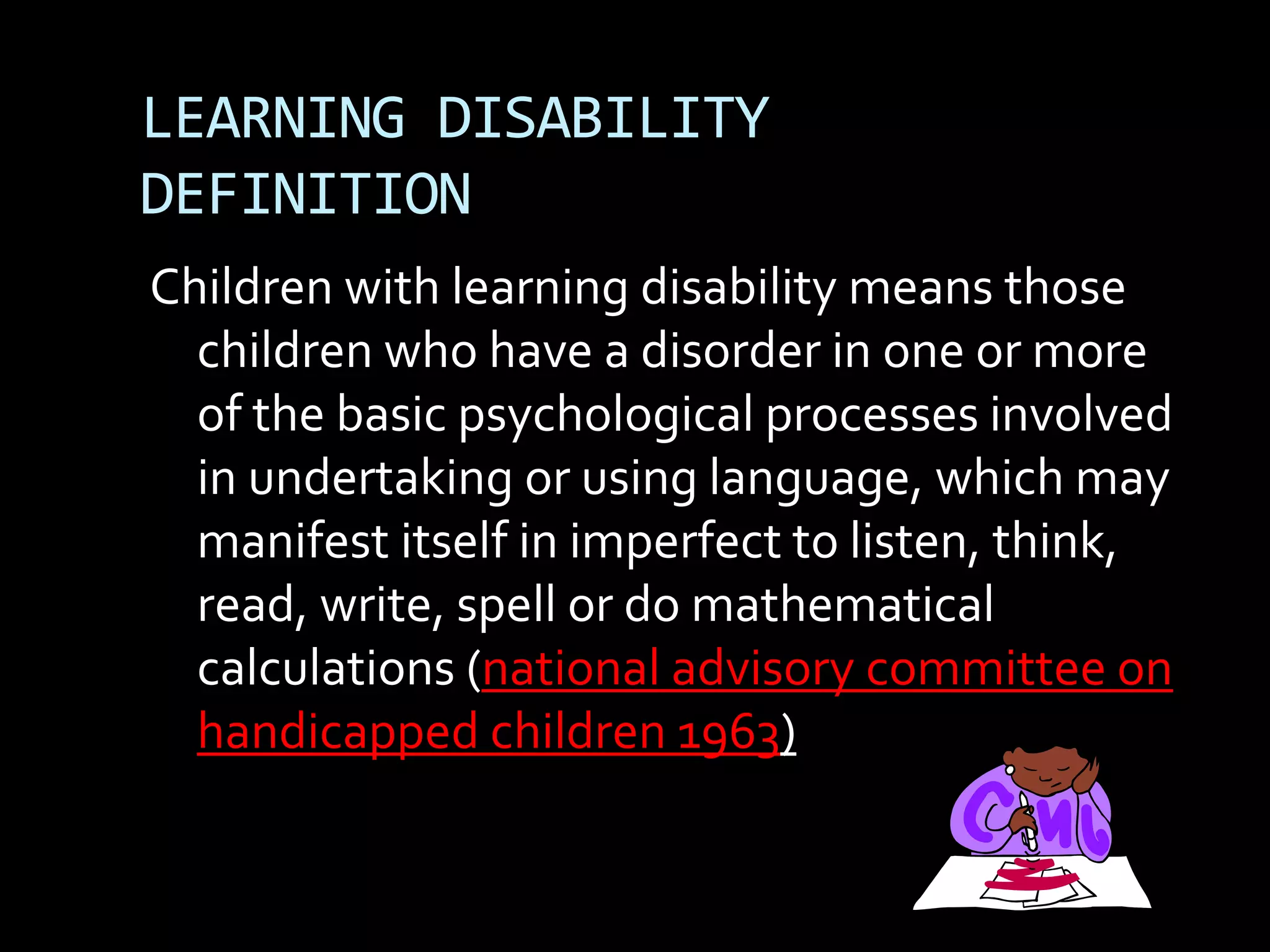 LEARNING DISABILITIES-.pptx | Brain and Nervous System Disorders | Diseases and Conditions