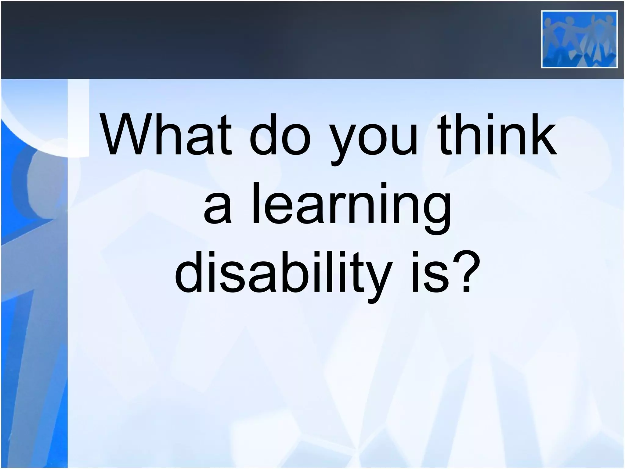 Learning Disabilities | PPT