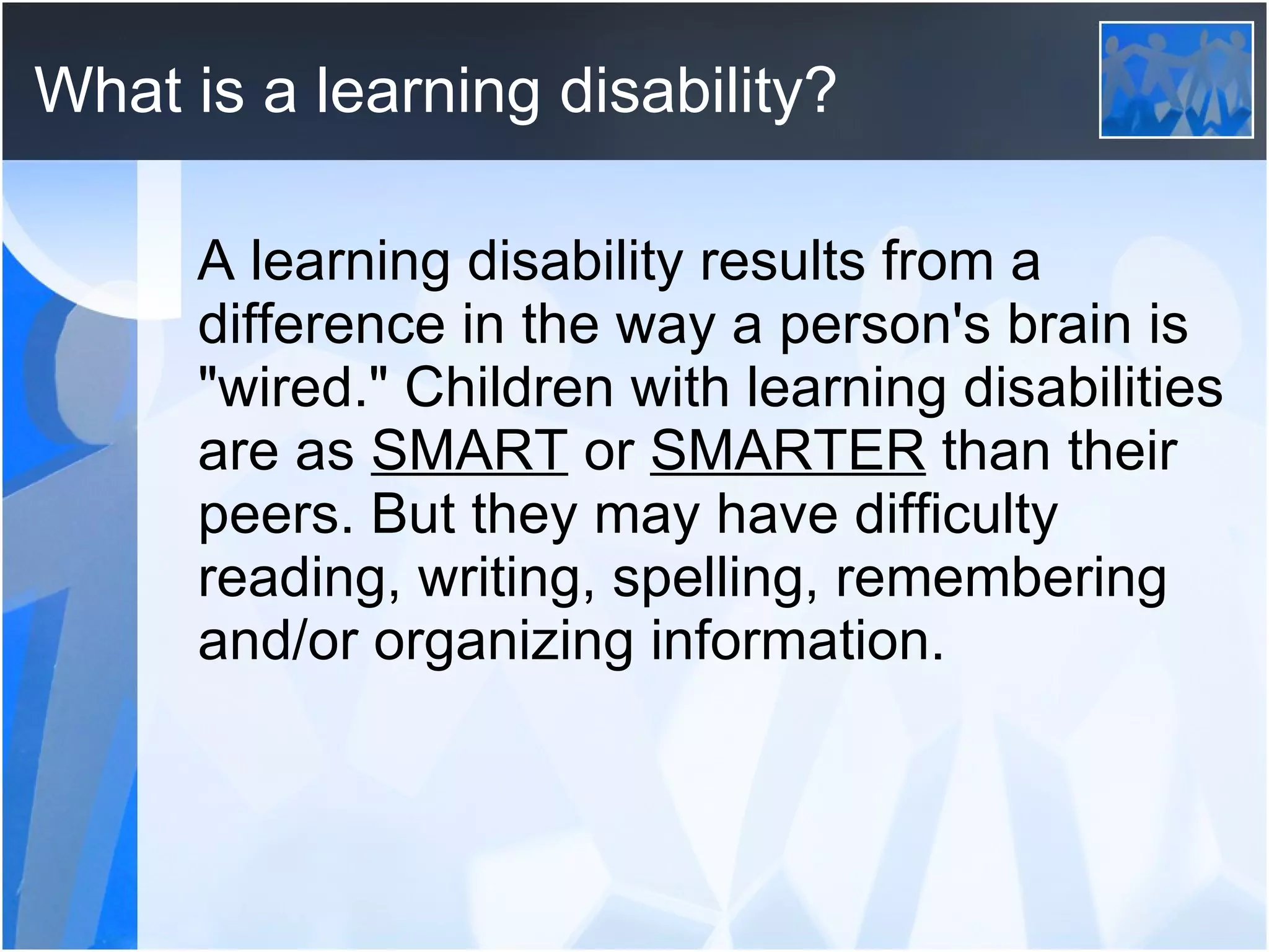 Learning Disabilities | PPT