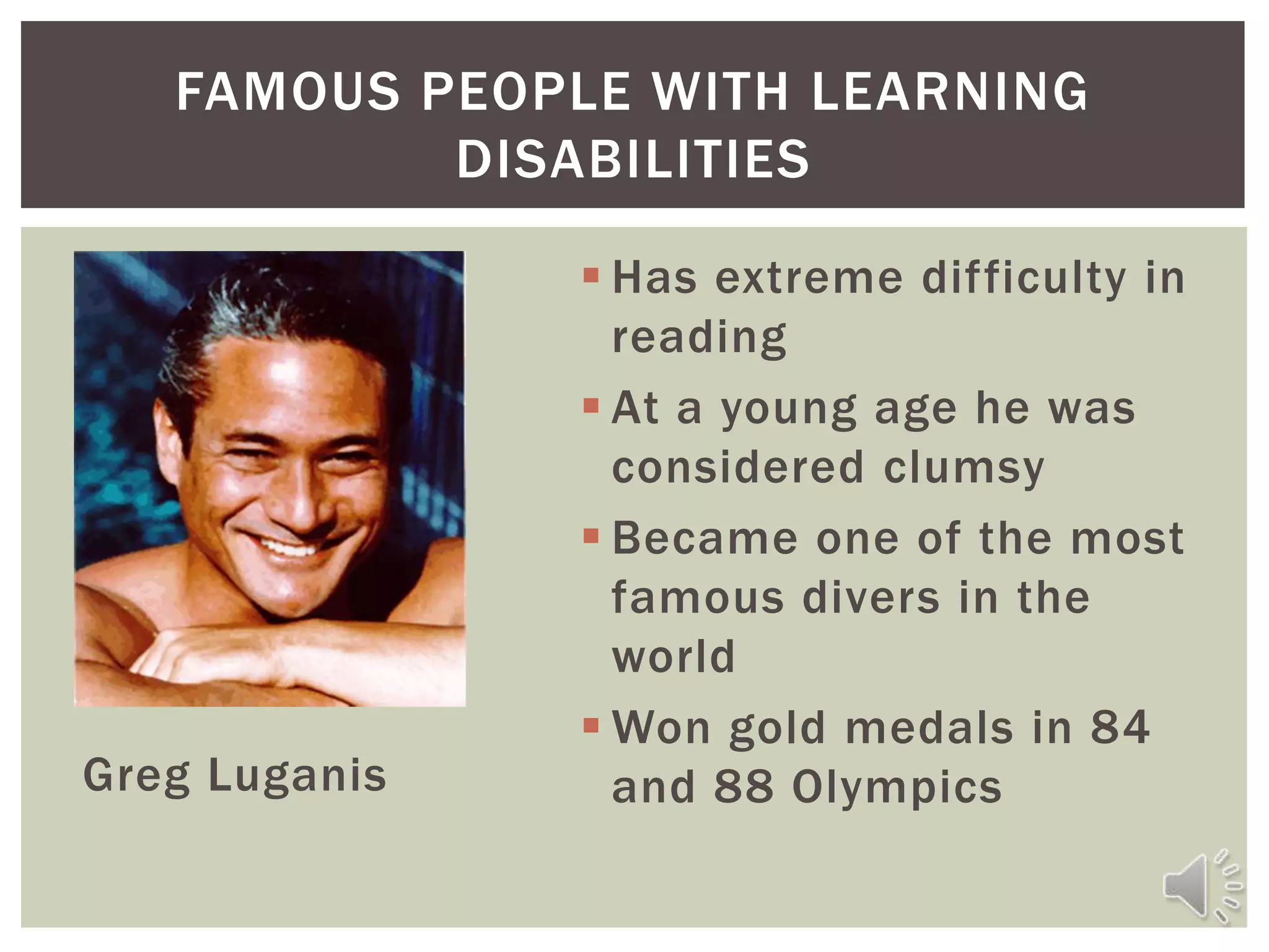 Learning disabilities and famous people | PPTX