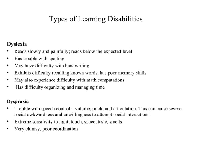 Learning disabilities and the workplace | PPT