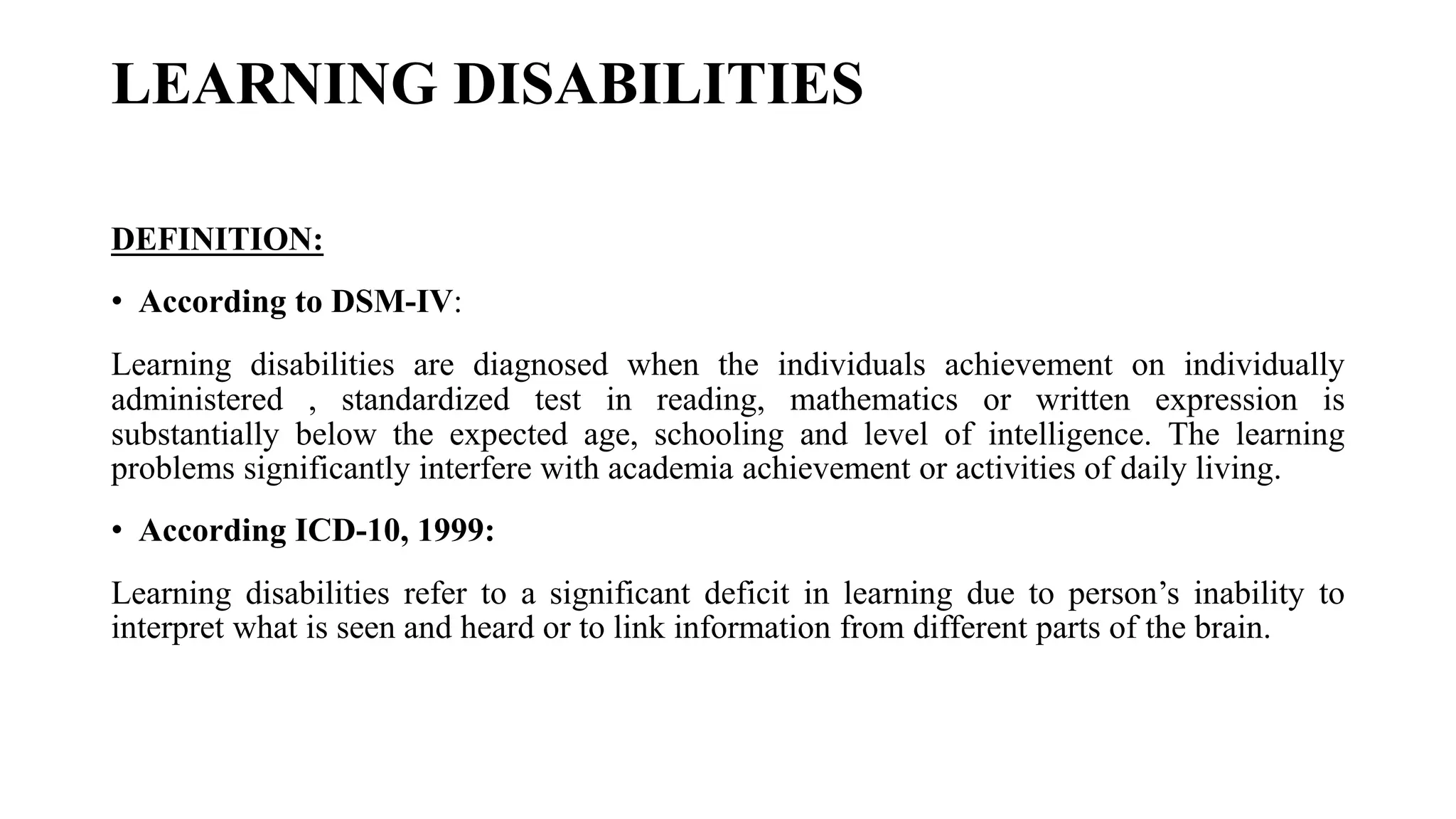 LEARNING DISABILITIES, HABIT DISORDER, SPEECH DISORDER.pptx