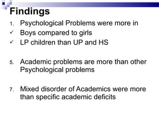 Learning Disabilities In Normal School Chidren | PPT