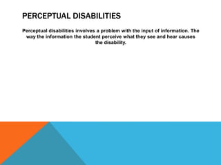 Learning disabilities in school aged children | PPTX