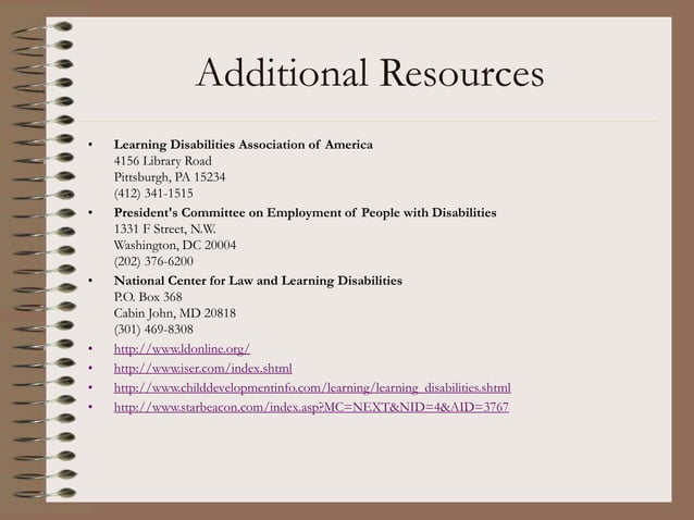 Learning Disabilities PowerPoint.ppt