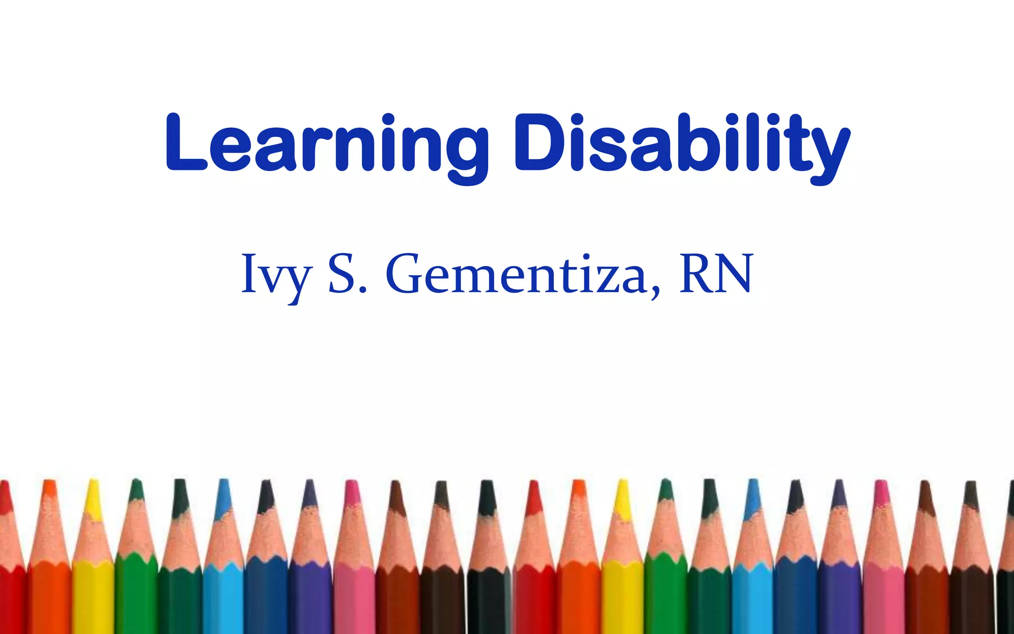 Learning disability | PPT