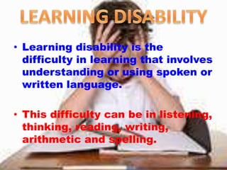 Learning disability | PPTX