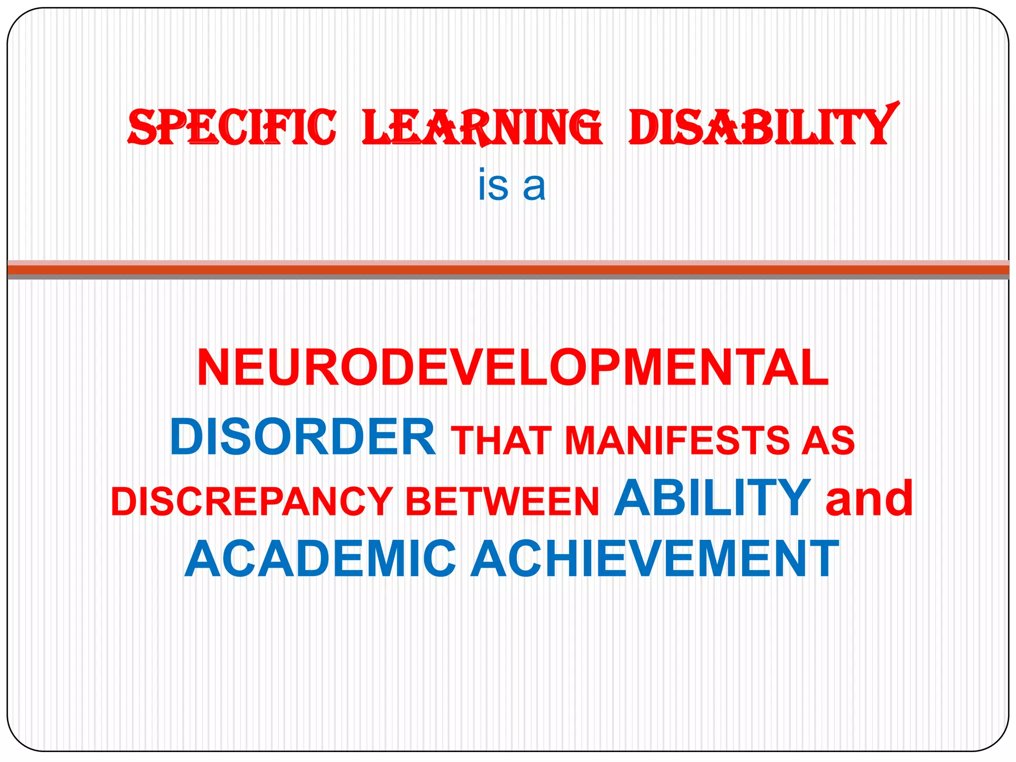 Learning disability | PPTX