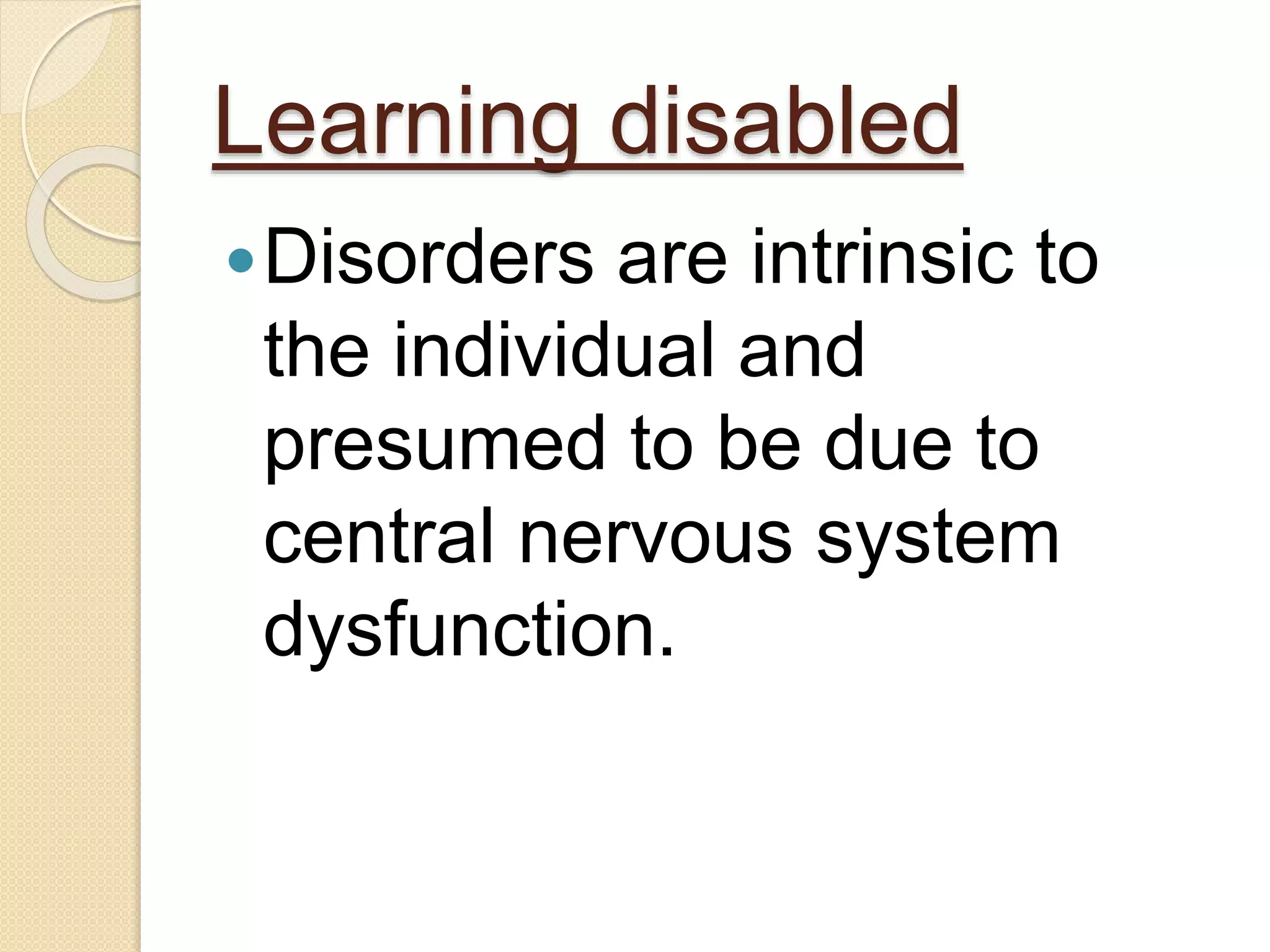 Learning disability | PPTX