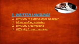 TYPES OF LEARNING DISABILITIES IN CHIDREN | PDF | Special Education ...