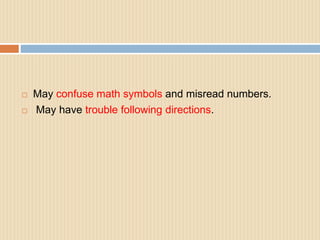 Learning disability; Characteristic and Management | PPTX