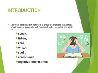 Learning Disabilities and Testing/Assessment for it | PPTX