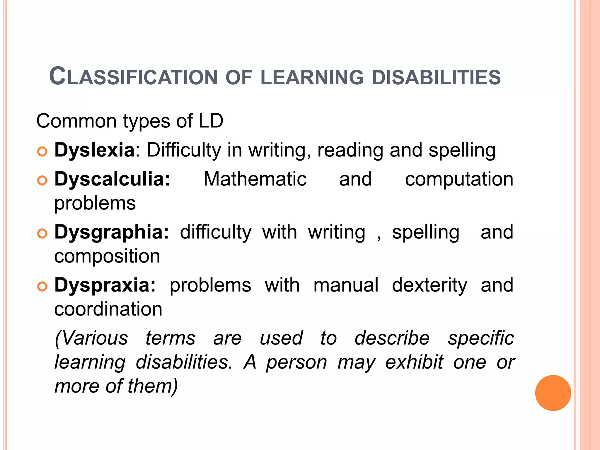 Learning disability | PPTX