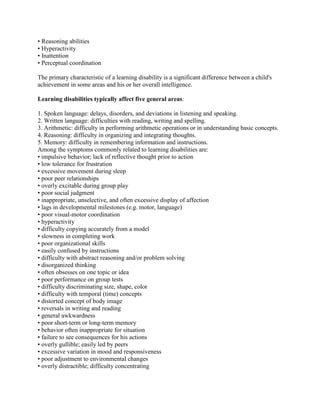 Learning disability and its homeopathy treatment | DOC