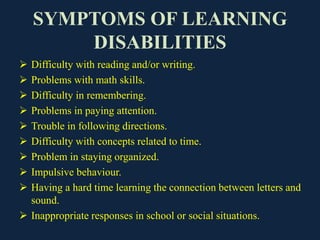 Learning Disability Presentation | PPTX