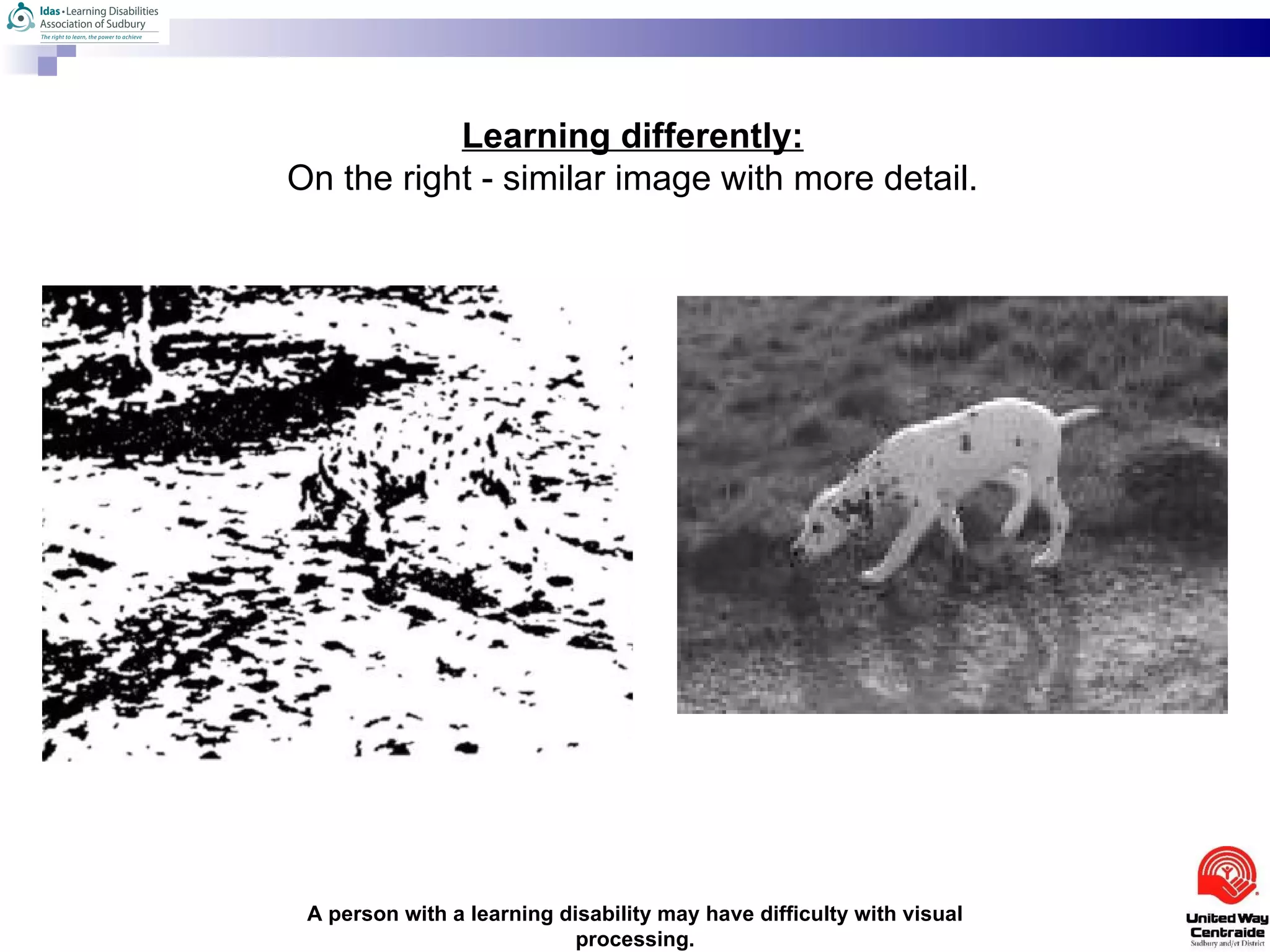 Learning disability sensitivity slides | PPT