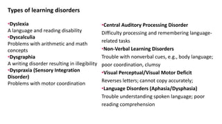 Learning disorder | PPTX | Brain and Nervous System Disorders ...