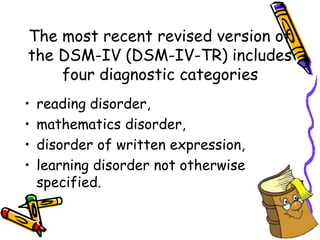 Learning disorders | PPTX