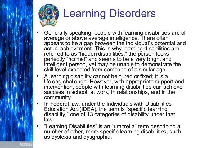 Learning disorders
