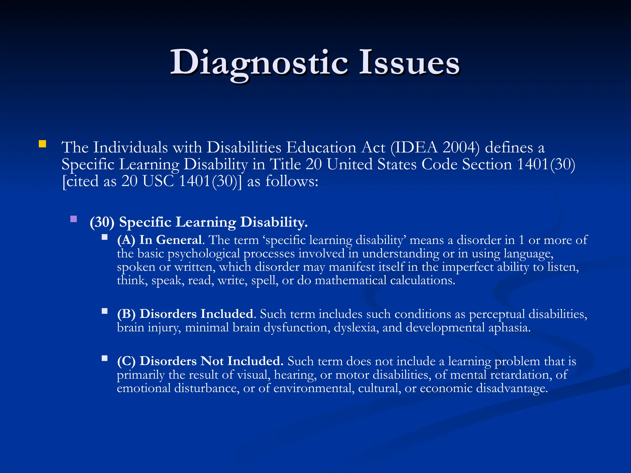 specific Learning Disorders (Dyslexia, Dysgraphia and Dyscalculia) | PPT